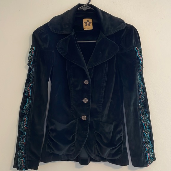 Fever Jeans | Jackets & Coats | Fever Jeans Black Velvet Jacket With ...